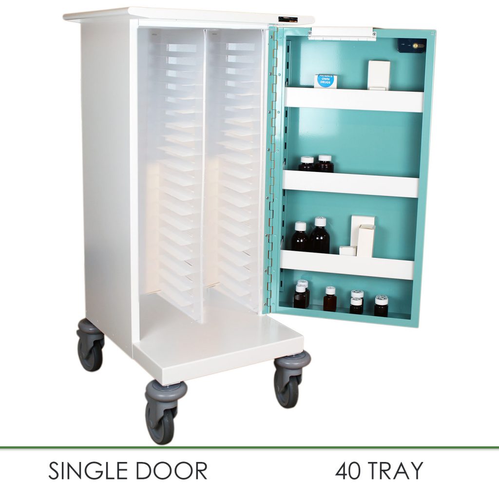 PM210 Medicine Drugs Trolley | 6 Hoop MDS Drugs Trolley