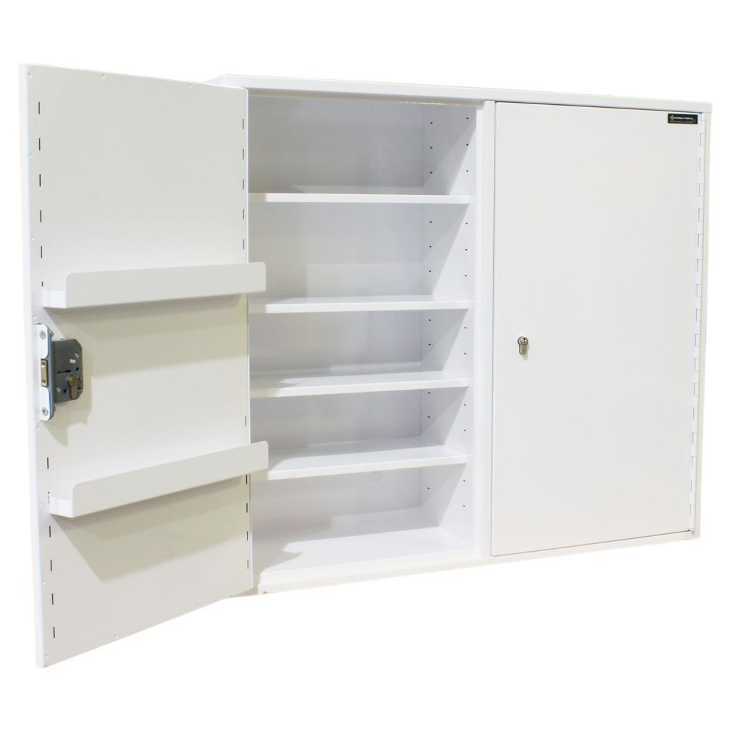 MED424 Double Locking Medicine Cabinet BS2881:1989 Compliant