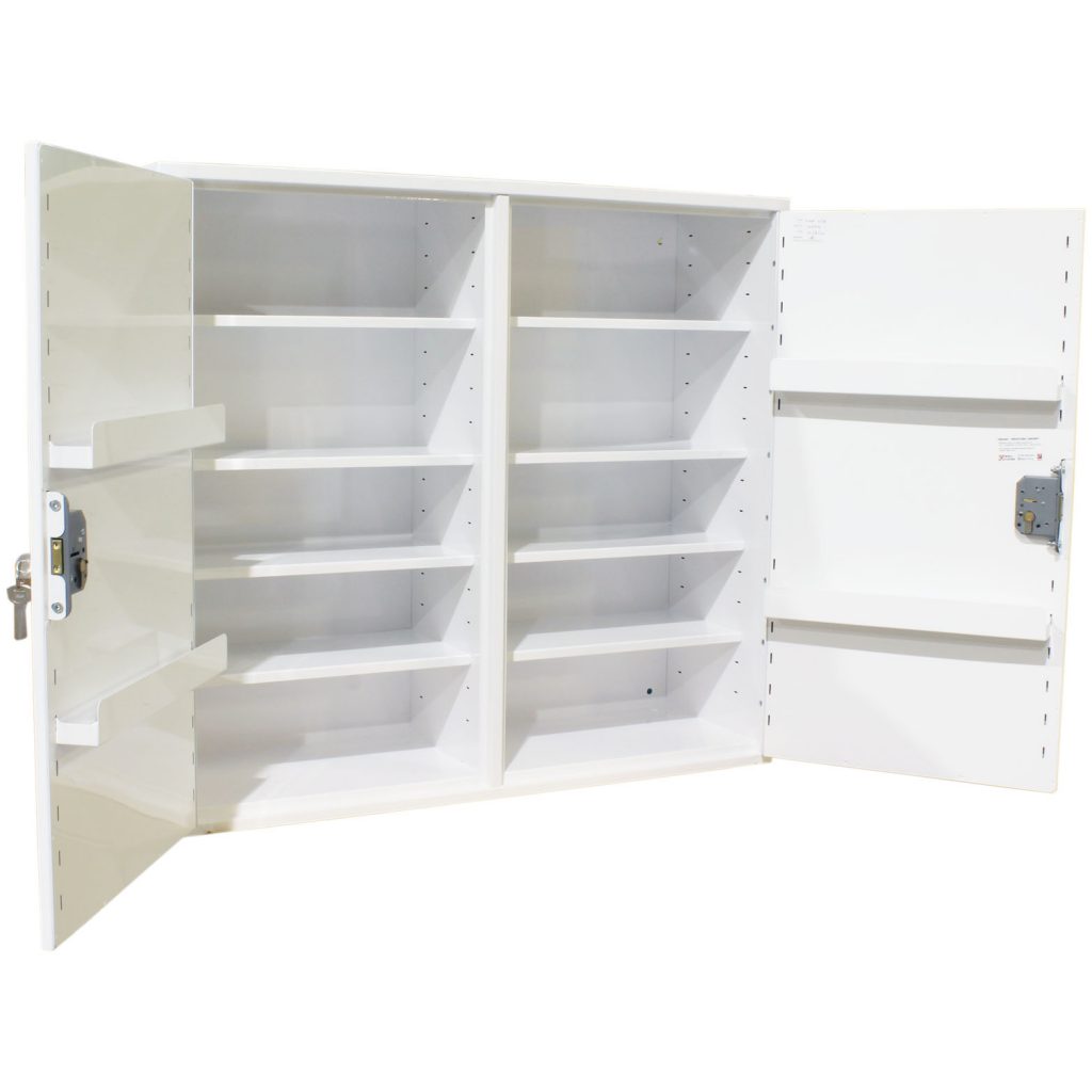 Double Locking Medicine Cabinets BS2881:1989 Level 1 Compliant
